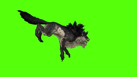 Worg Jump Green Screen Animation 4k Rend... | Stock Video | Pond5