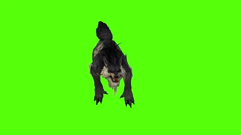 Worg Jump Green Screen Animation 4k Rend... | Stock Video | Pond5
