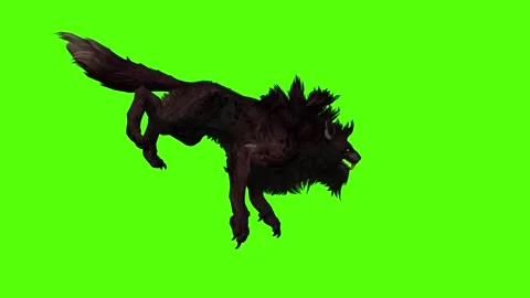 Worg Jump Green Screen Animation 4k Rend... | Stock Video | Pond5