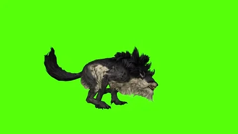 Worg Jump Land Green Screen Animation 4k... | Stock Video | Pond5