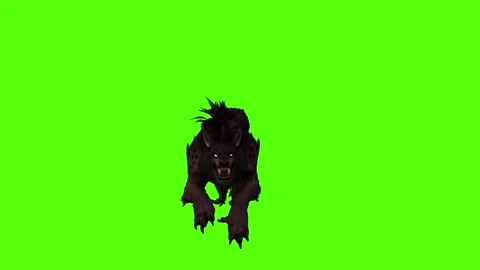 Worg Jump land Green Screen Animation 4k... | Stock Video | Pond5