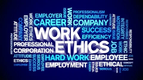 Work Ethics animated word cloud,animatio... | Stock Video | Pond5