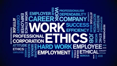 Work Ethics animated word cloud,animatio... | Stock Video | Pond5