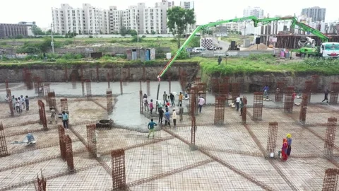 Work in progress on the construction sid... | Stock Video | Pond5