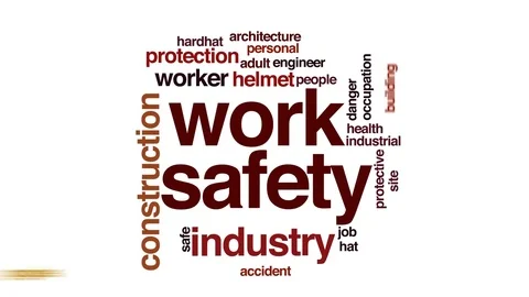 Work safety animated word cloud, text de... | Stock Video | Pond5