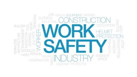 Work safety animated word cloud. Kinetic... | Stock Video | Pond5