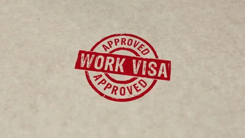 Work Visa approved stamp and stamping an... | Stock Video | Pond5