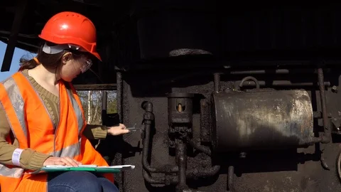 A worker checks of the hydraulic system ... | Stock Video | Pond5