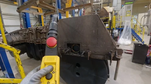 Worker Lifting Plastic Molds With A Cran... | Stock Video | Pond5
