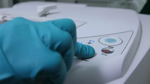 Worker presses key on control panel of t... | Stock Video | Pond5