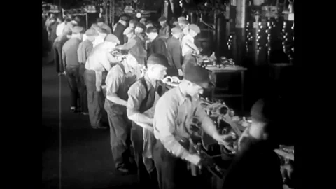 Workers at an American automobile car fa... | Stock Video | Pond5