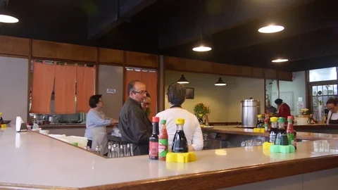 Workers Inside The Counter Of A Restaura... | Stock Video | Pond5