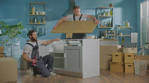 Workers of Moving Company With Uniforms ... | Stock Video | Pond5