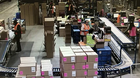 Workers on Packaging Assembly Line in Sh... | Stock Video | Pond5