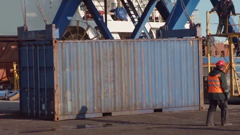 Porters Shipping Containers Stock Videos – Royalty-Free HD & 4K Videos