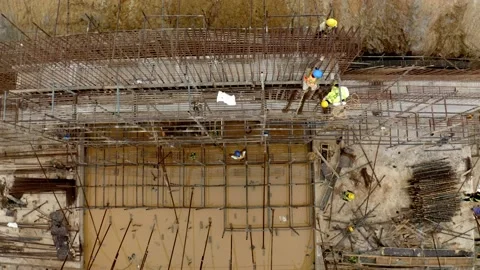 Workers Working At Construction Site Stock Video Pond5