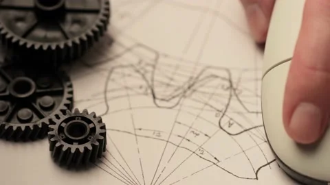 A workflow of modeling machine parts on ... | Stock Video | Pond5