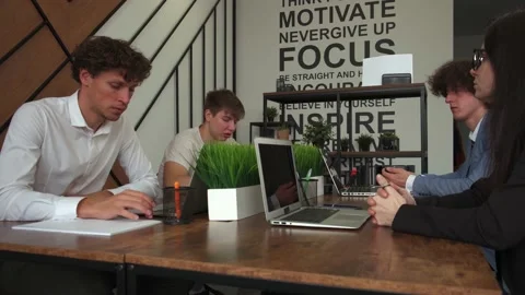 workflow in the office, a group of offic... | Stock Video | Pond5