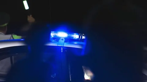Working blue light flasher lightbar on p... | Stock Video | Pond5