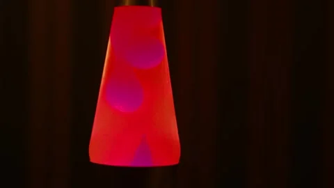 working red Lava lamp on a black backgro... | Stock Video | Pond5