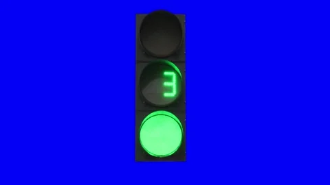Working traffic light with countdown on ... | Stock Video | Pond5