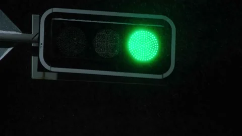 Working traffic light during strong wind... | Stock Video | Pond5