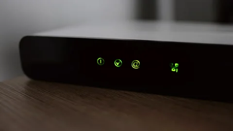 Working wifi router with lights and inte... | Stock Video | Pond5