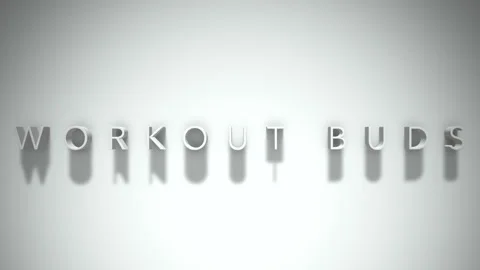 workout buds 3D title animation white te... | Stock Video | Pond5