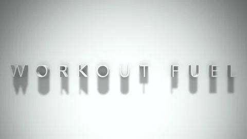 workout fuel 3D title animation white te... | Stock Video | Pond5
