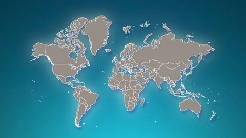 world country map with zoom in Realistic... | Stock Video | Pond5