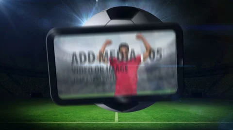World cup animation with tablet screen s... | Stock Video | Pond5
