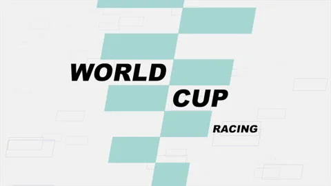 World Cup Racing with blue and white rac... | Stock Video | Pond5