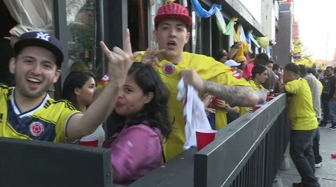 World cup soccer fans celebrating team v... | Stock Video | Pond5