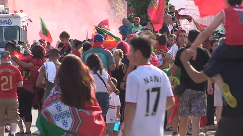 World cup soccer fans celebrating team v... | Stock Video | Pond5