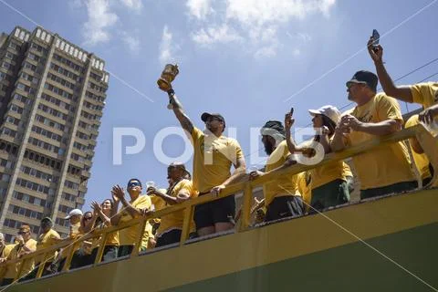 World Cup Trophy parade for South Africa's Springbok rugby team ...