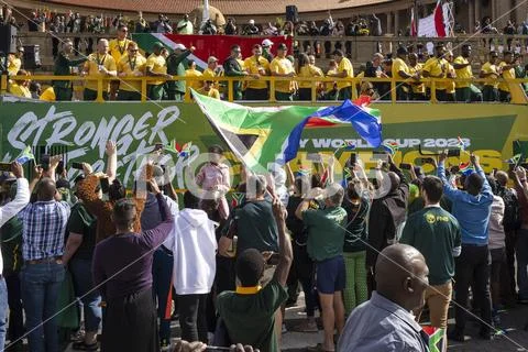 World Cup Trophy parade for South Africa's Springbok rugby team ...