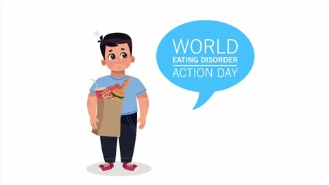 world eating disorder lettering animatio... | Stock Video | Pond5