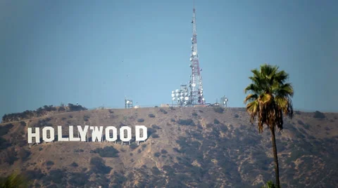 The world famous Hollywood sign on Mount... | Stock Video | Pond5