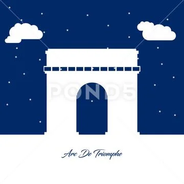 World Famous landmarks and monuments design with blue background vector ...
