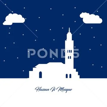 World Famous landmarks and monuments design with blue background vector ...