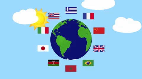 World Flags Animation Stock Video Footage | Royalty Free World Flags ...