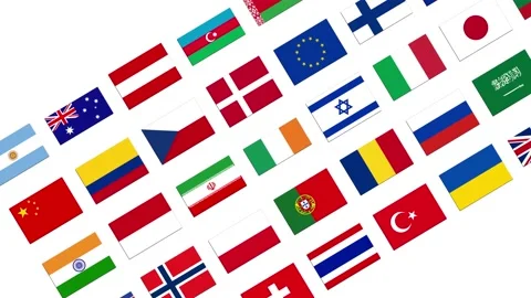 World Flags Animation Stock Video Footage | Royalty Free World Flags ...