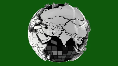 World. Globe Earth rotation.World map 3D... | Stock Video | Pond5