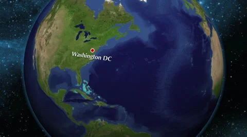 World Globe Map Washington D.C. Capital ... | Stock Video | Pond5