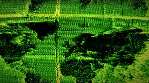 World Map 80s Computer Grid | Stock Video | Pond5
