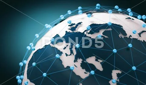 World map and networking Stock Illustration ~ #156446444