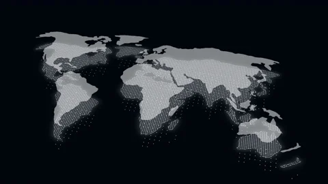 World map animated perspective and zoom ... | Stock Video | Pond5
