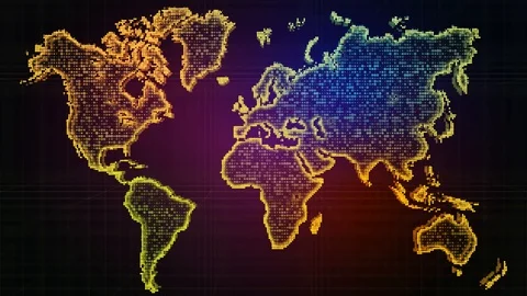 World Map. Animated World map with effec... | Stock Video | Pond5