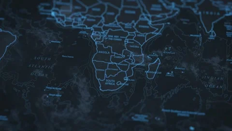 World map animation. Camera zooming in i... | Stock Video | Pond5