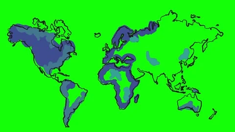 World Map Simple Stock Footage ~ Royalty Free Stock Videos | Pond5